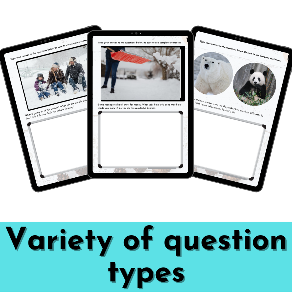 JANUARY ESL BELL RINGERS/WRITING PROMPTS W/PICTURES | Made By Teachers