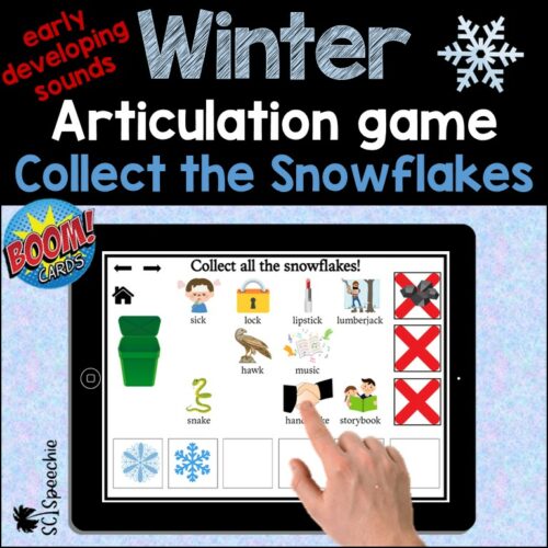 Winter Articulation Game: Collect the Snowflakes - early developing ...