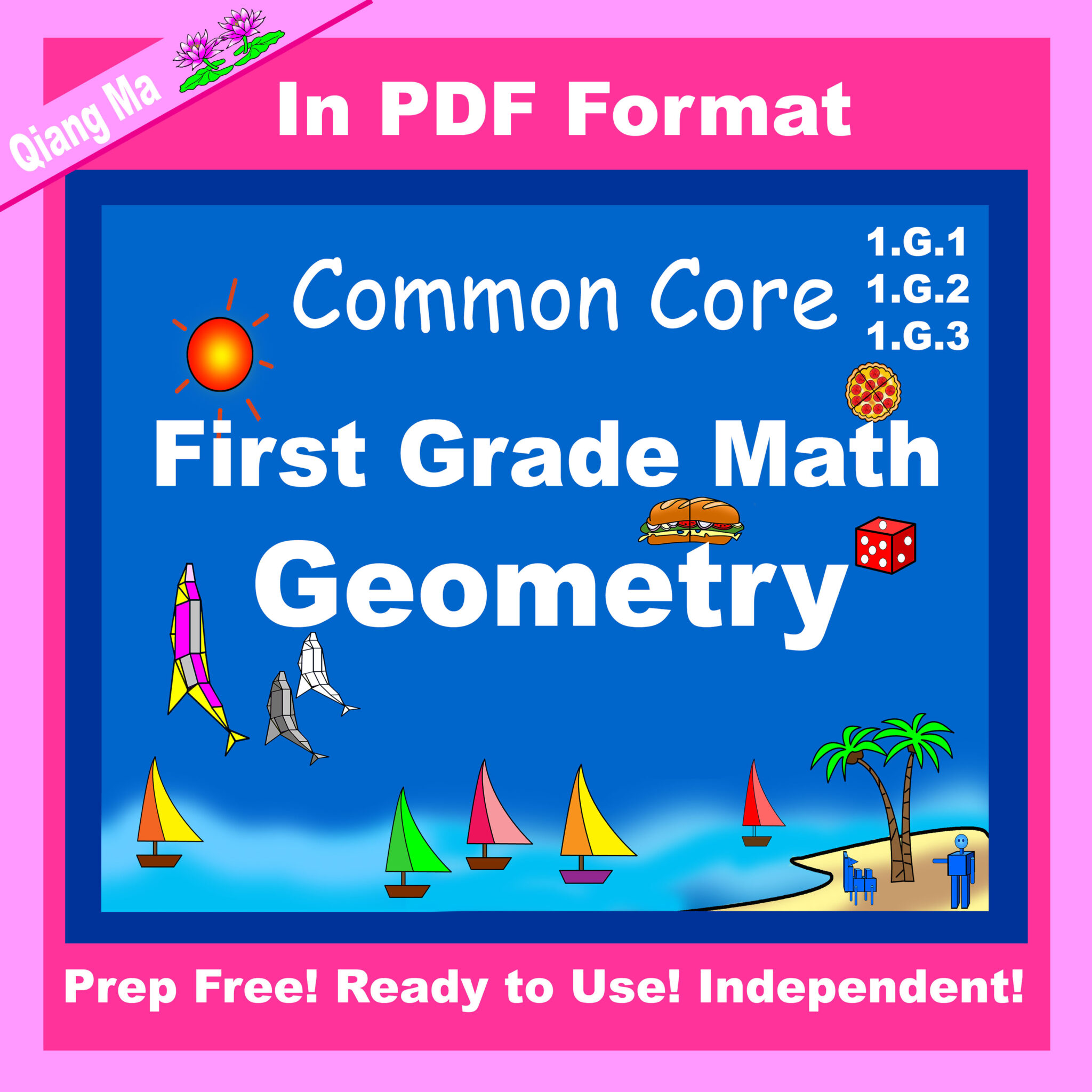 First Grade Math Geometry Bundle 1G | Made By Teachers
