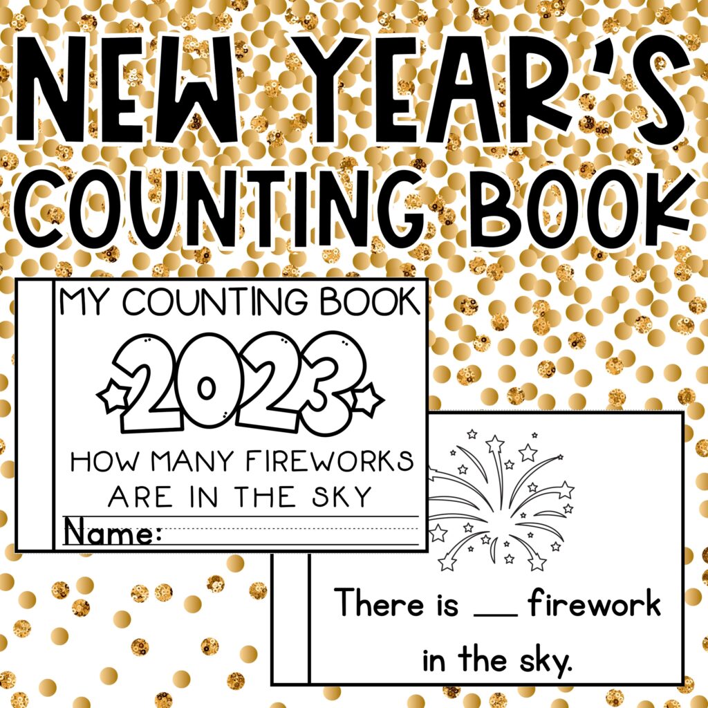 New Years 2023 Kindergarten Math Activity Counting 1-10 Mini Book ...