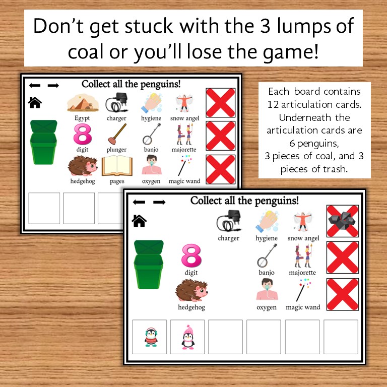 Winter Articulation Game: Collect the Penguins - late developing sounds ...