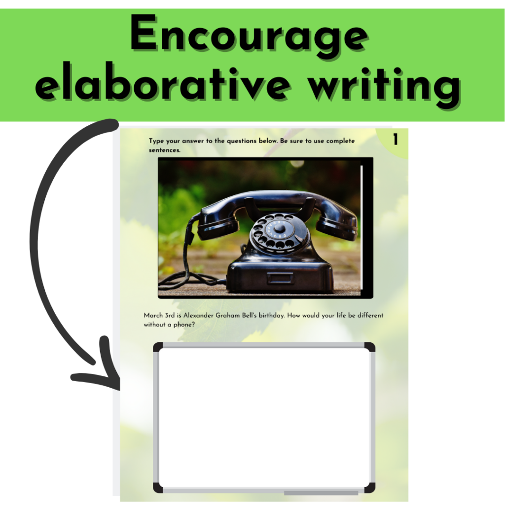 MARCH ESL BELL RINGERS/WRITING PROMPTS W/PICTURES | Made By Teachers