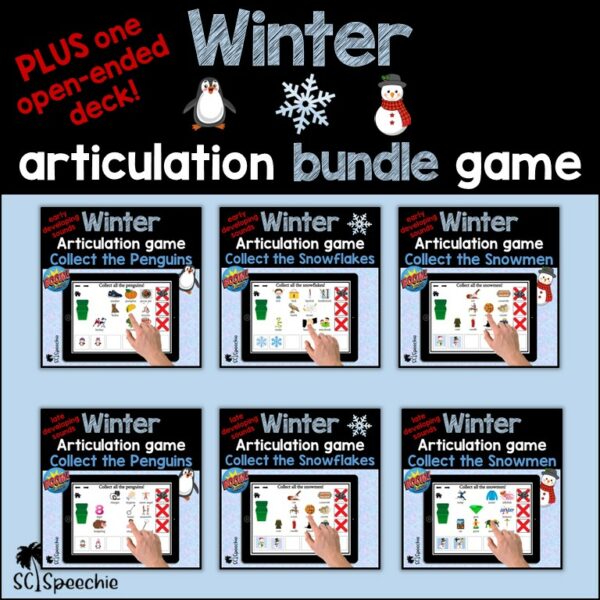 Winter Articulation BUNDLE games BOOM Card™ - Made By Teachers