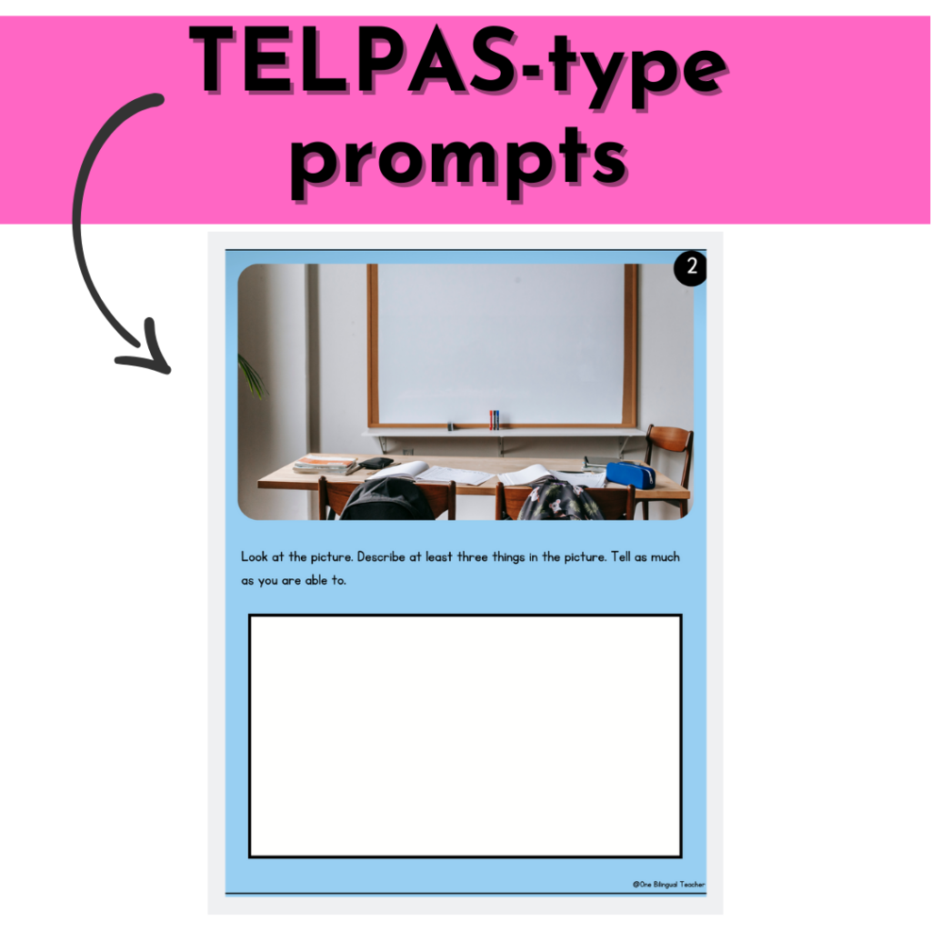 DIGITAL TELPAS SPEAKING PROMPTS ACTIVITIES #3 | Made By Teachers