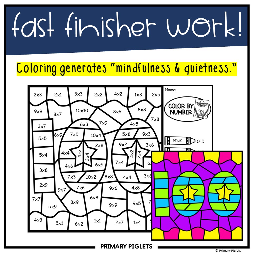 100TH DAY OF SCHOOL COLOR BY NUMBER MULTIPLICATION FACTS | 100TH DAY OF ...