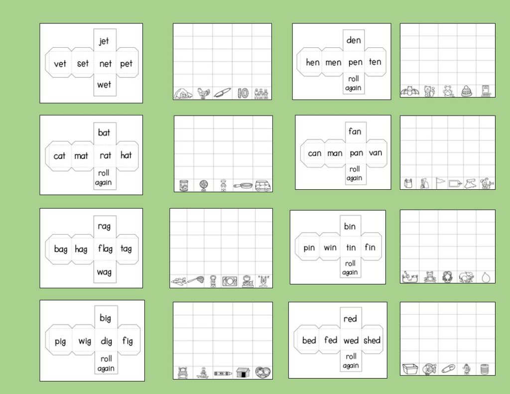 First Grade CVC Word Decode Read and Write Short Vowel Word Families ...