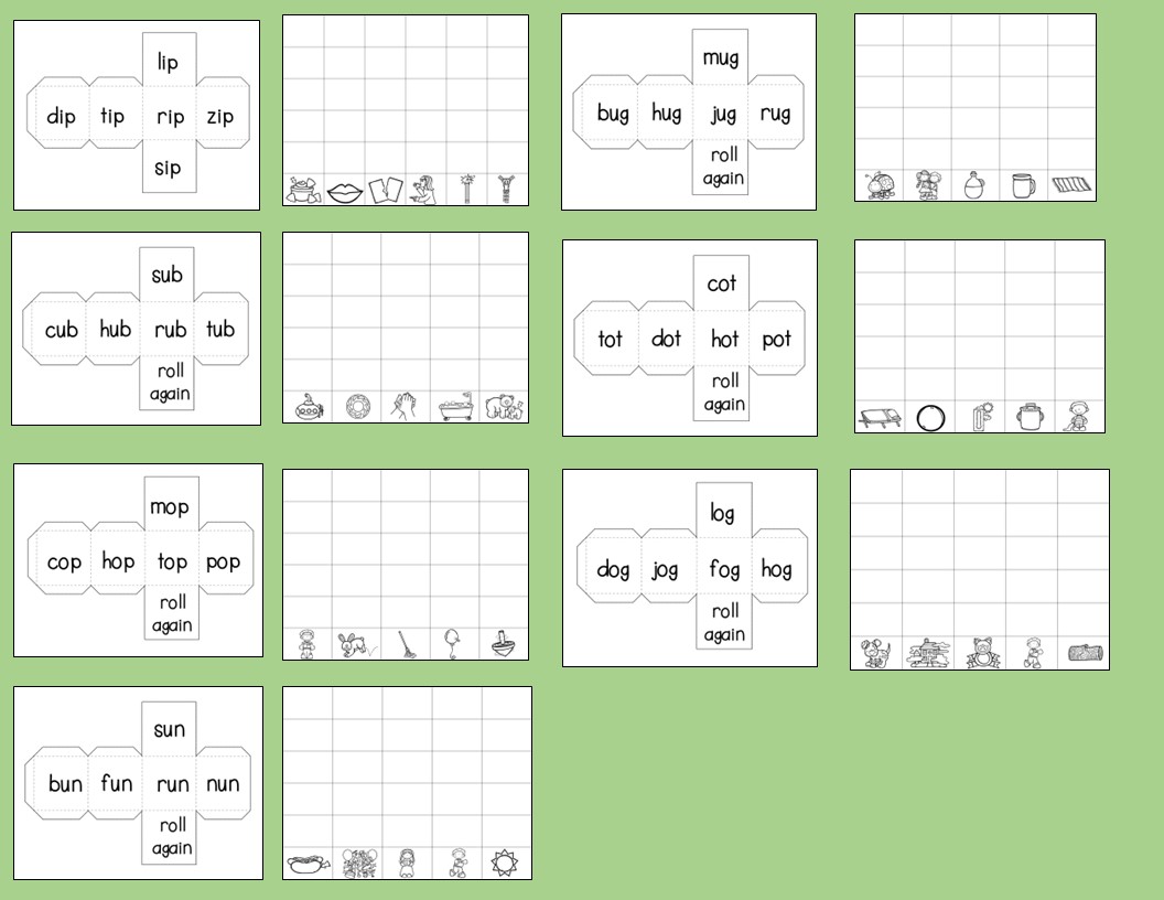First Grade CVC Word Decode Read and Write Short Vowel Word Families ...