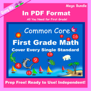 First Grade Math Year Long Mega Bundle All Common Core Standards ...
