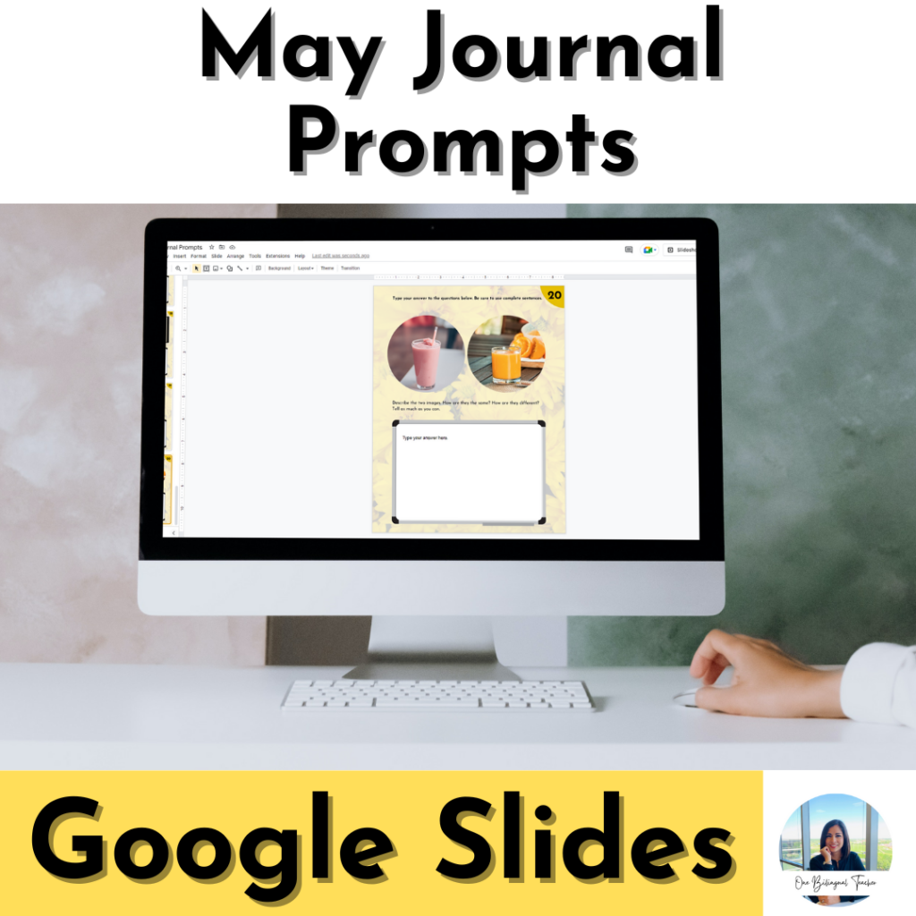 MAY ESL BELL RINGERS/WRITING PROMPTS W/PICTURES | Made By Teachers