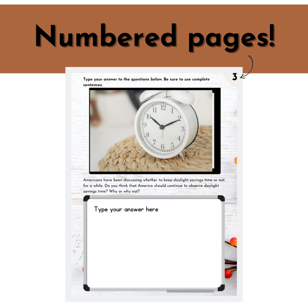 November ESL Bell Ringers/Writing Prompts w/Pictures | Made By Teachers