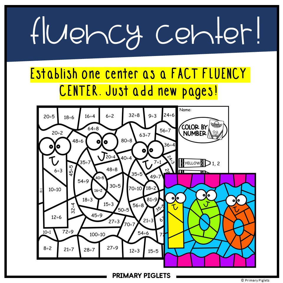 100TH DAY OF SCHOOL COLOR BY NUMBER DIVISION | 100TH DAY OF SCHOOL ...