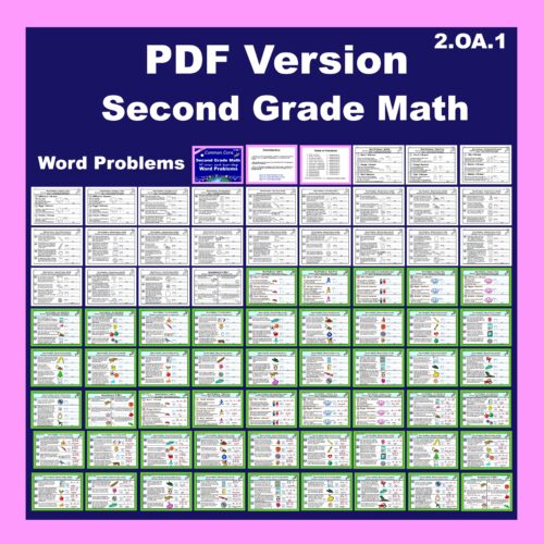 2nd Grade Math Word Problems 2.OA.1 | Made By Teachers