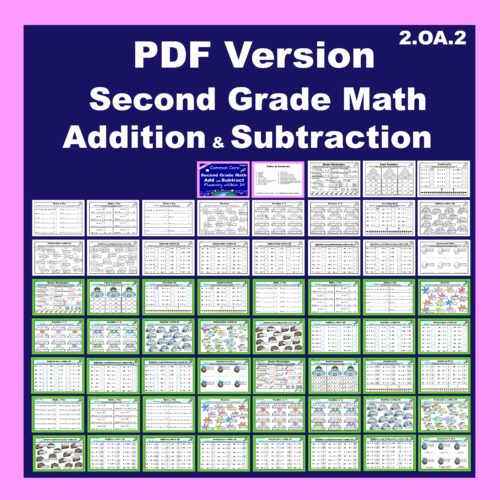 2nd Grade Math Addition Subtraction 2.OA.2 | Made By Teachers