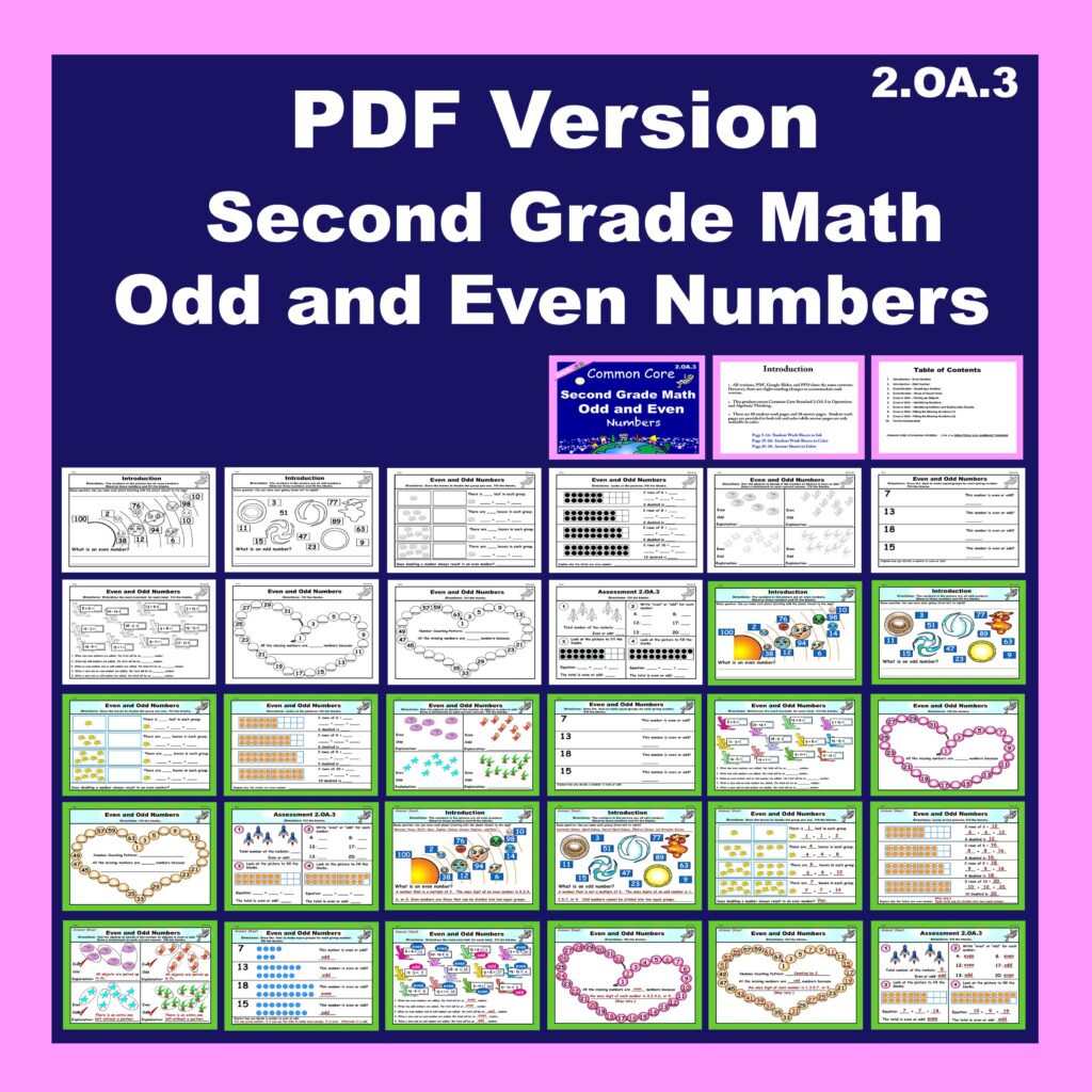 2nd Grade Math Odd and Even Numbers 2.OA.3 | Made By Teachers