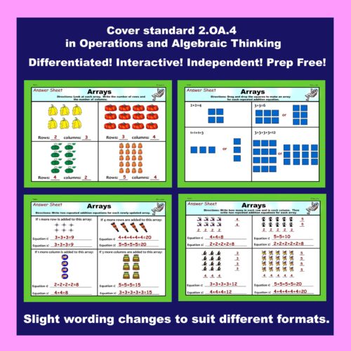2nd Grade Math Arrays Repeated Additions 2.OA.4 | Made By Teachers