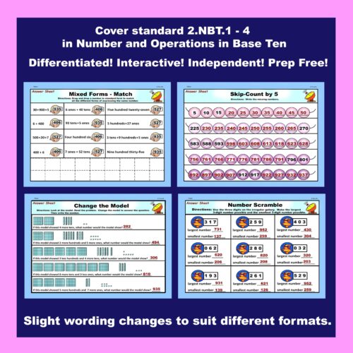 2nd Grade Math Place Value 2.NBT.1-4 | Made By Teachers