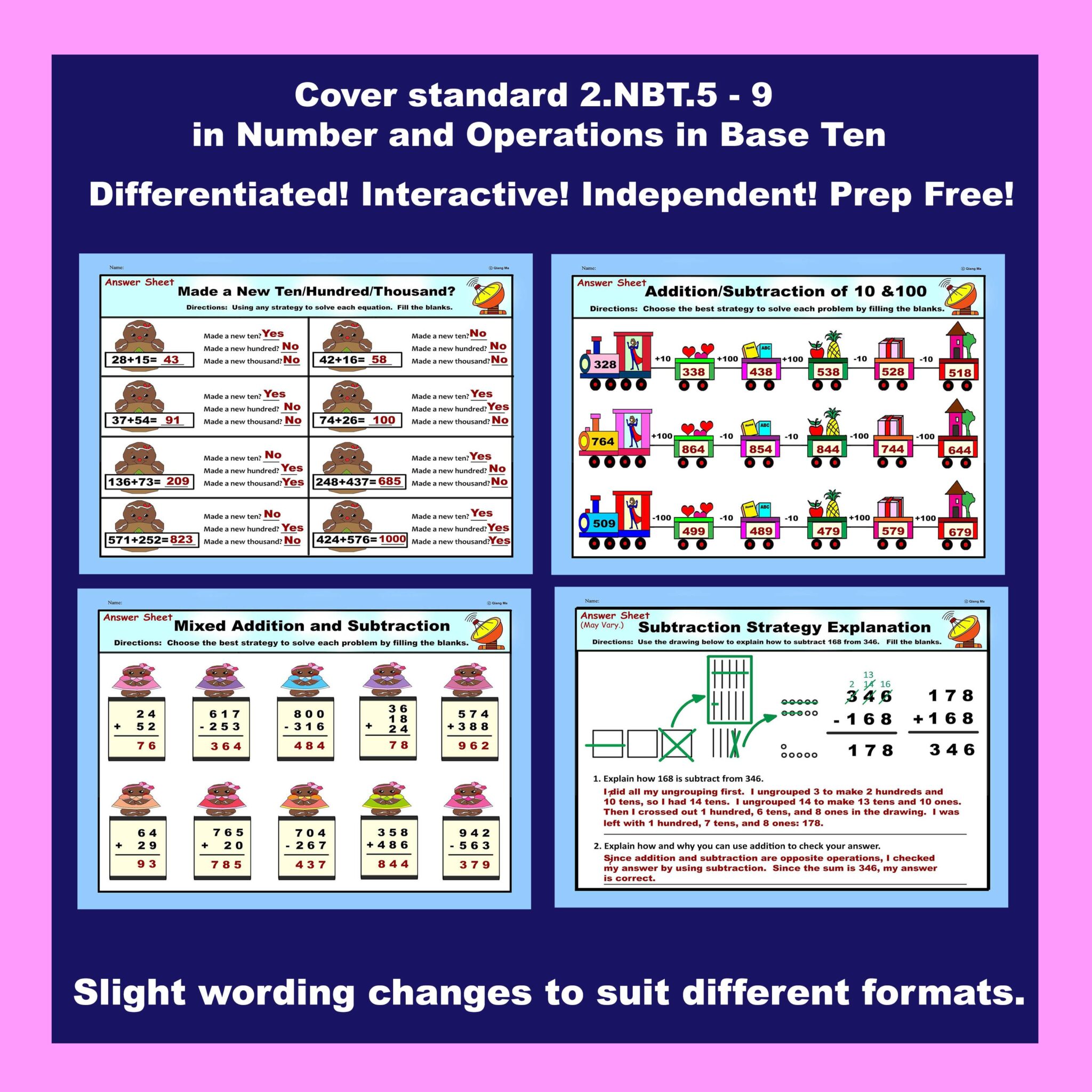 2nd Grade Math Place Value 2.NBT.5-9 | Made By Teachers