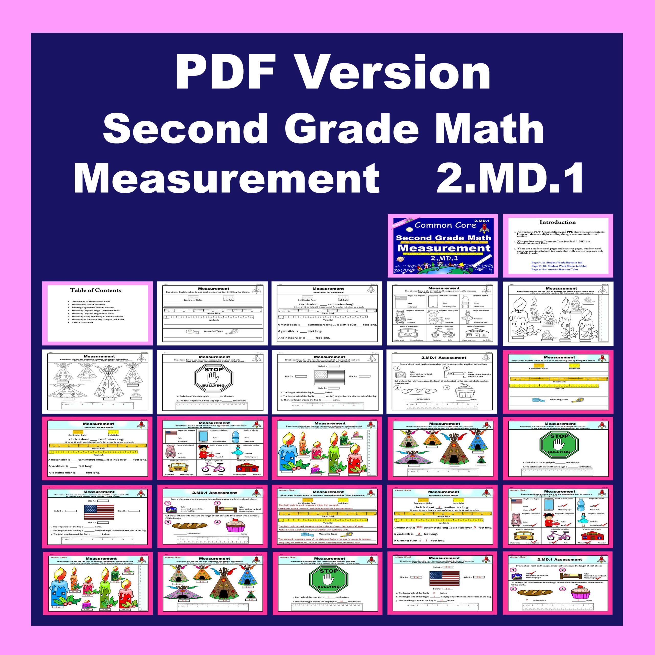 2nd Grade Math Measurement 2.MD.1 | Made By Teachers