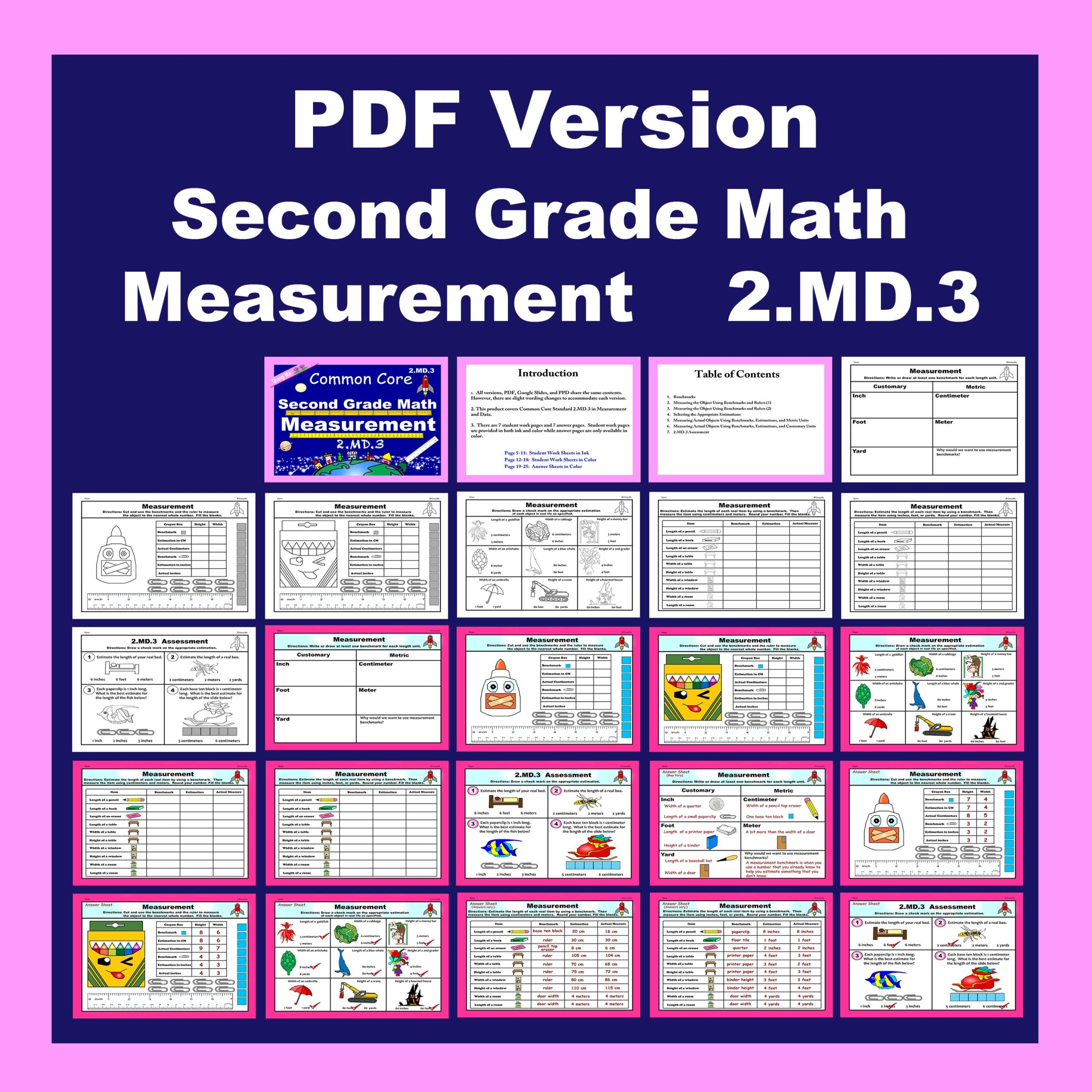 2nd Grade Math Measurement 2.MD.3 | Made By Teachers