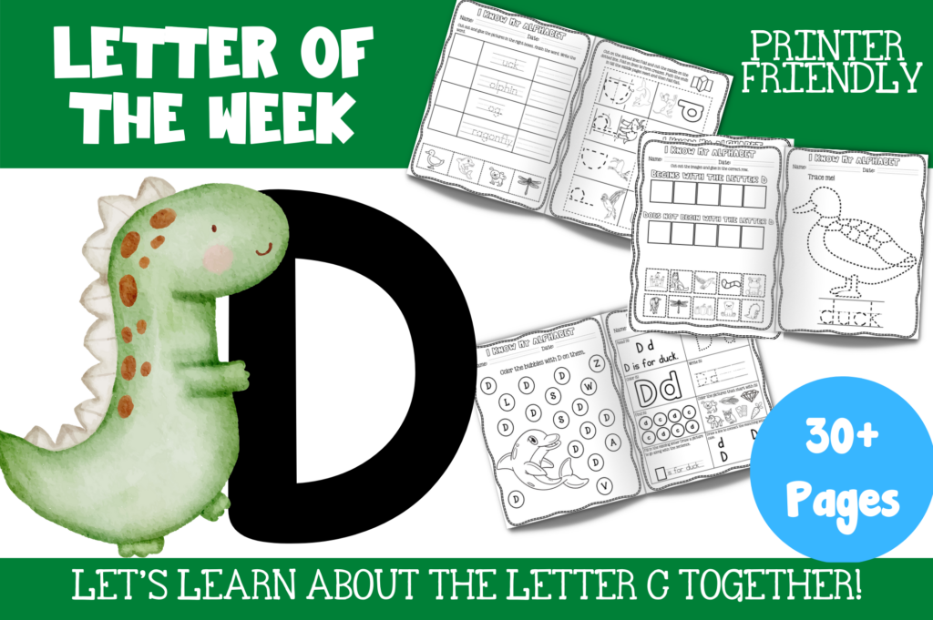 Pre-K Letter D Themed No Prep Activity Workbook | Made By Teachers
