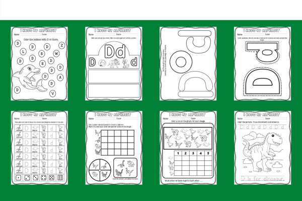Pre-K Letter D Themed No Prep Activity Workbook | Made By Teachers