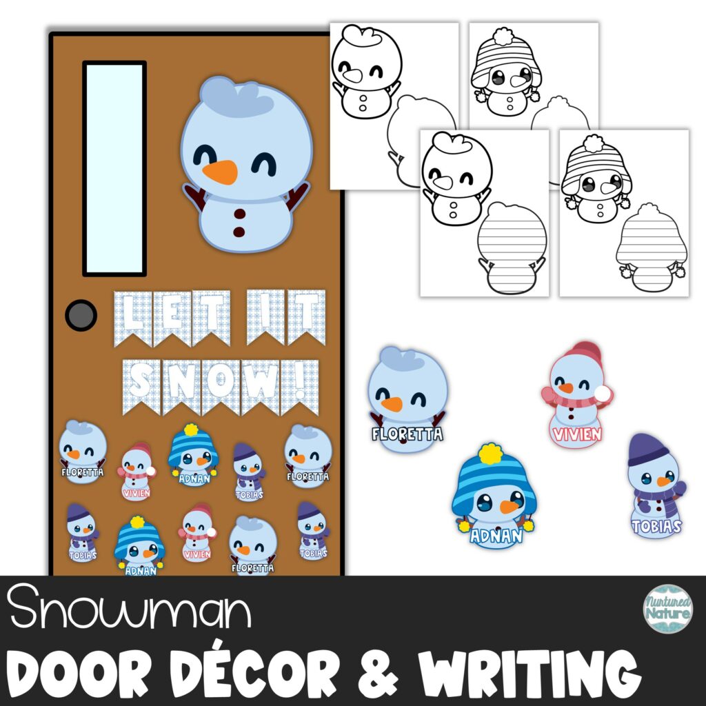 Snowman Decor and Activity Kit - Easy January Bulletin Boards, Cubby ...