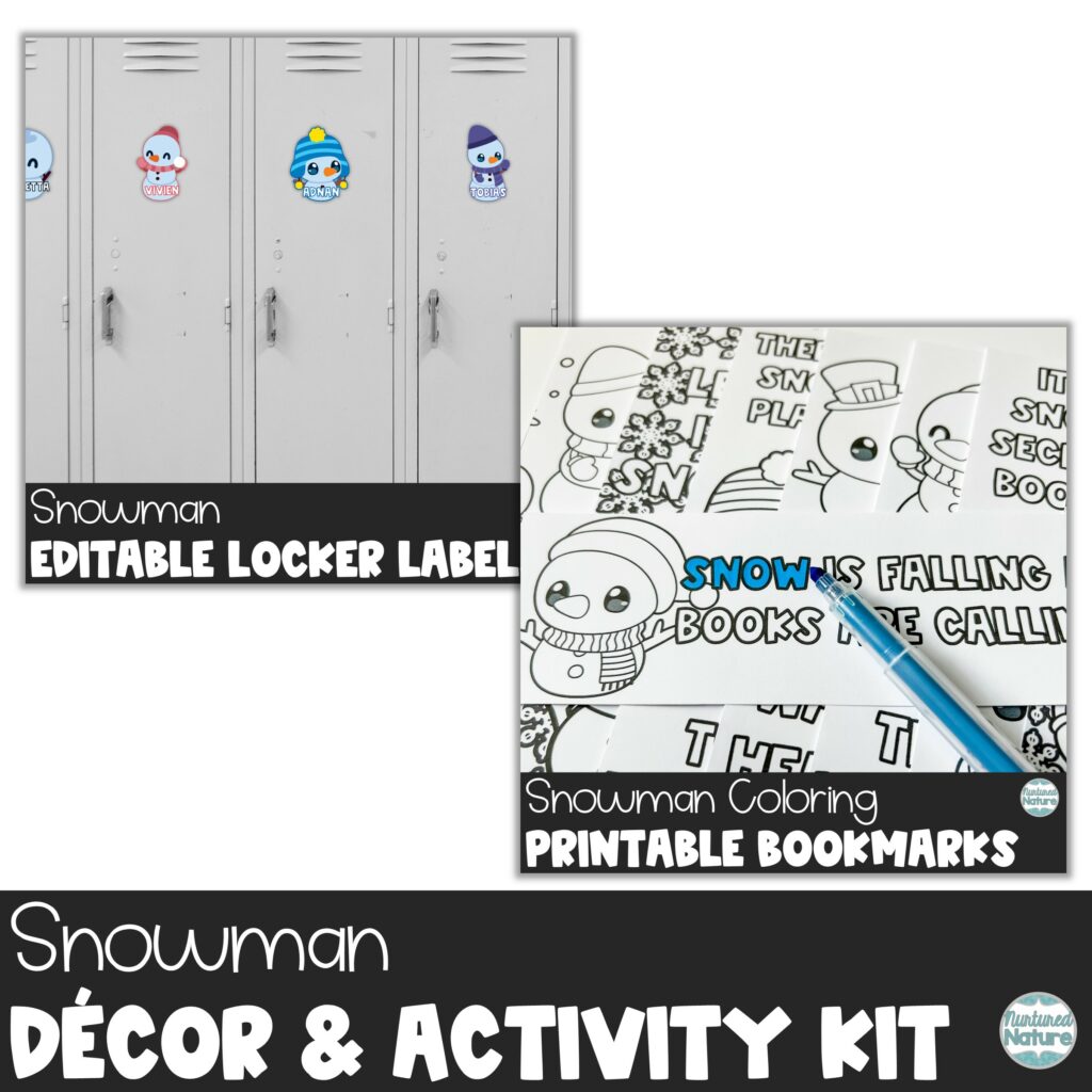 Snowman Decor and Activity Kit - Easy January Bulletin Boards, Cubby ...