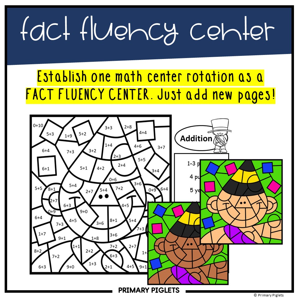 New Years Math Coloring Pages - Addition to 10 Color by Number Code ...