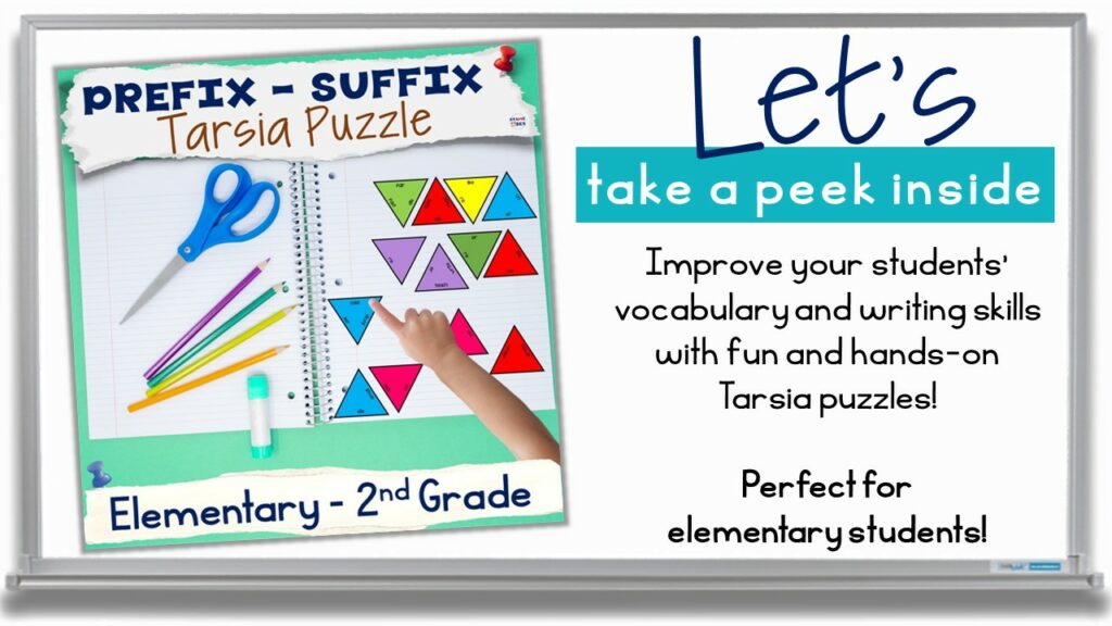 Prefix Suffix Tarsia Puzzle - Elementary Vocabulary Print and Digital ...