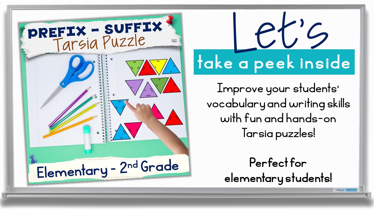 Prefix Suffix Tarsia Puzzle - Elementary Vocabulary Print and Digital ...