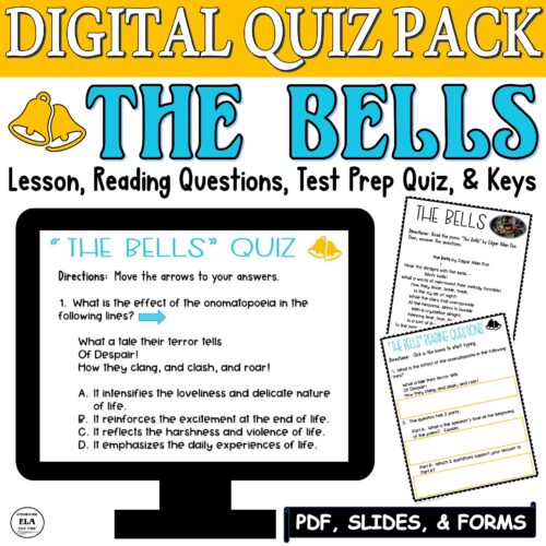 The Bells Quiz Poetry Distance Learning Google Classroom Edgar Allan ...