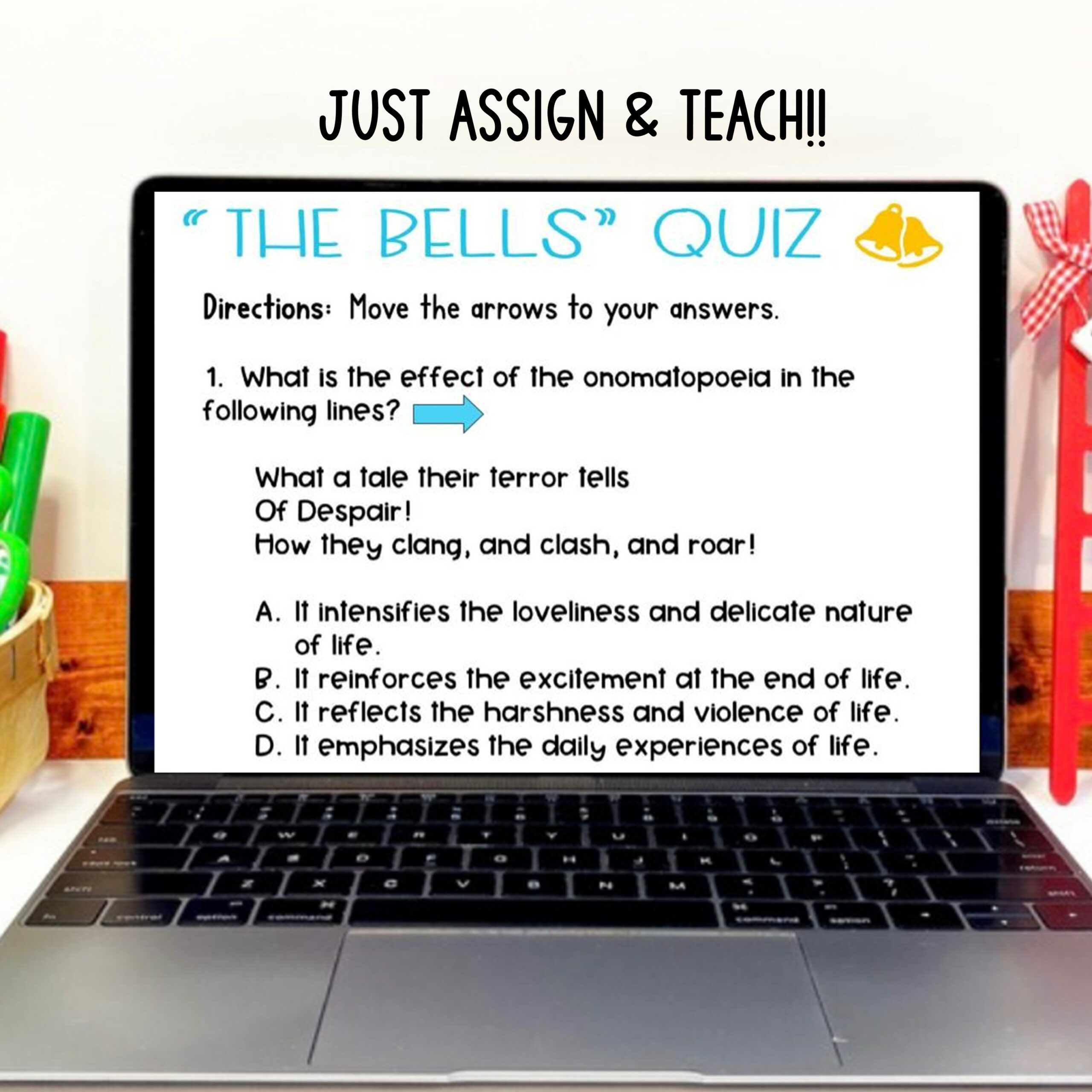 The Bells Quiz Poetry Distance Learning Google Classroom Edgar Allan ...