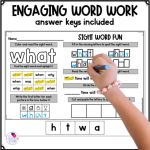 Sight Word Practice - Fry Words 1-100 - No Prep Worksheets | Made By ...