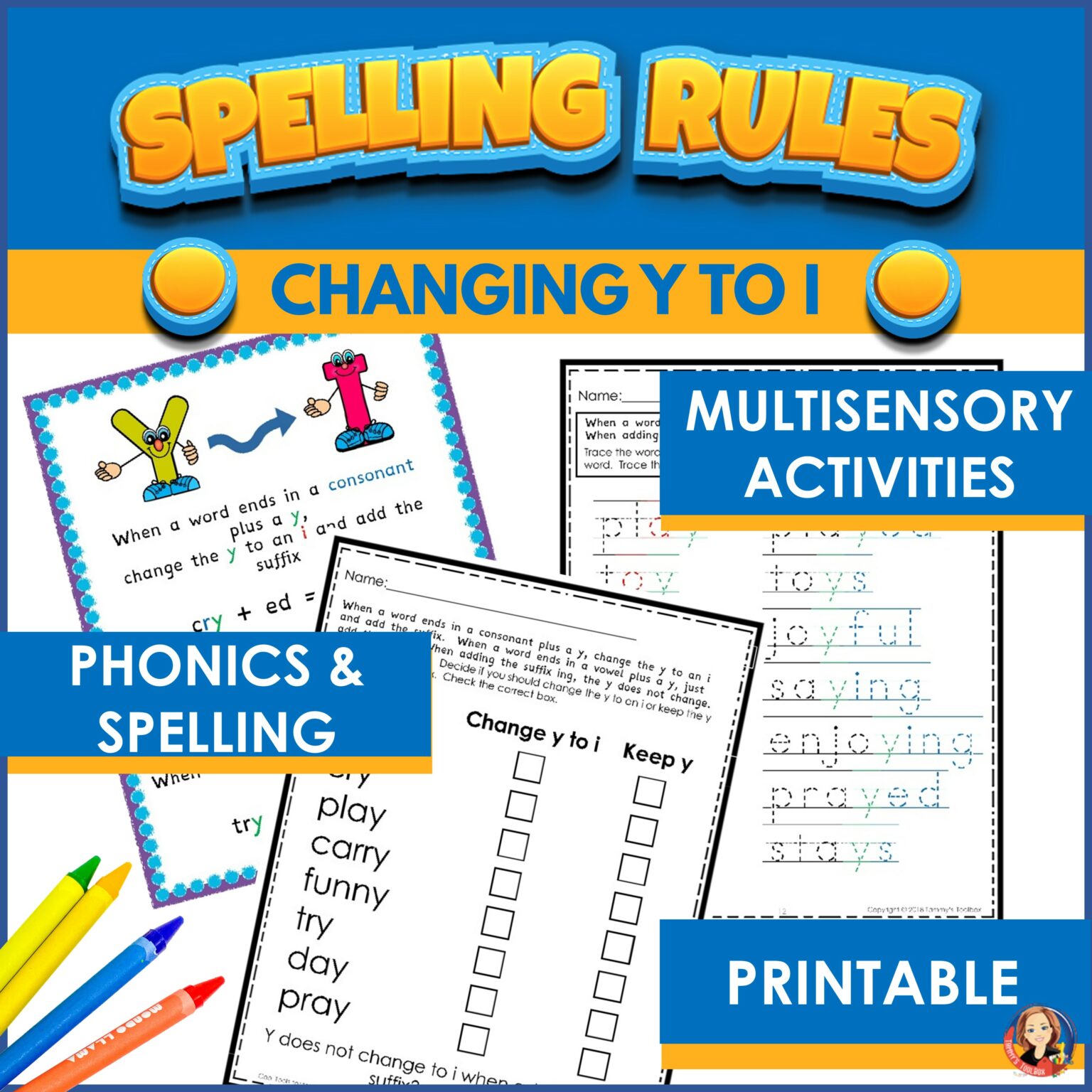 Y to I Spelling Rule Activities | Made By Teachers