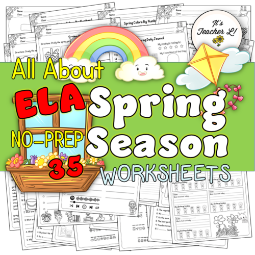 No-Prep ELA Spring Worksheets | Made By Teachers