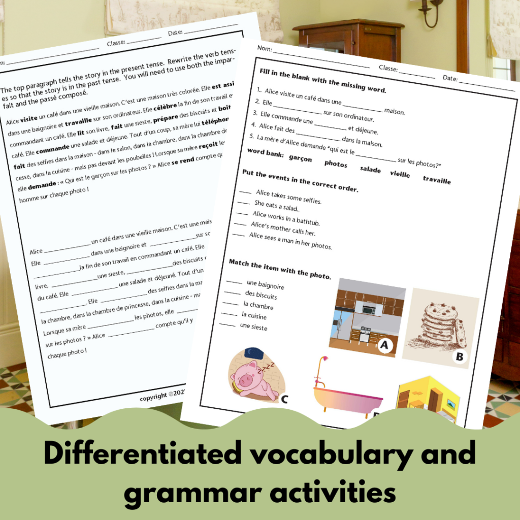 Activities to accompany Alice in Paris Season 1 Episode 1 | Made By ...