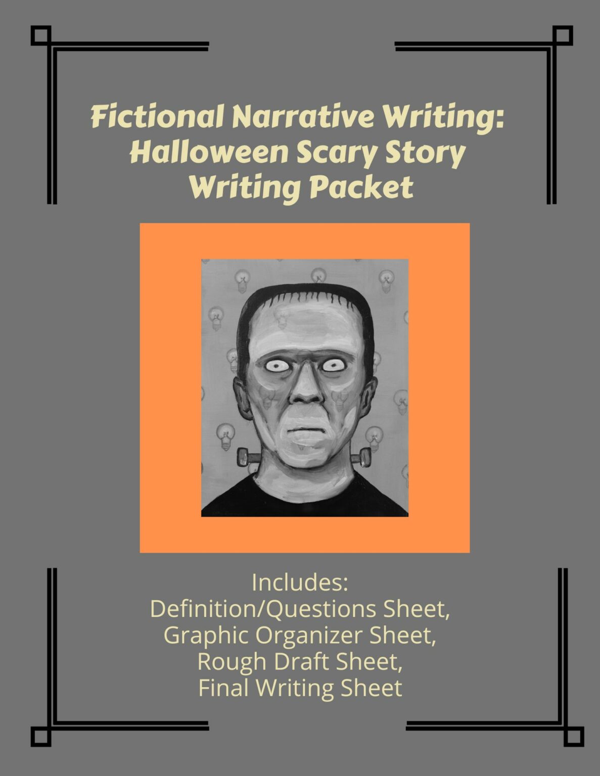 Monster Story - Fictional Narrative Writing Packet Organizer High ...