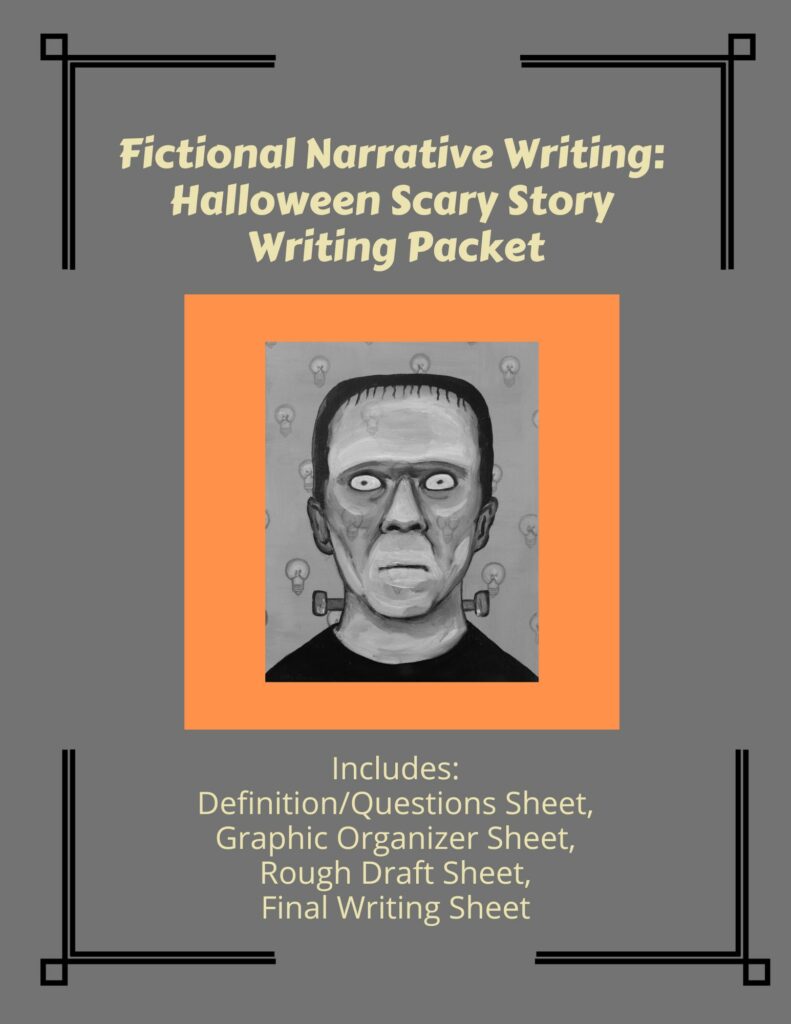 Monster Story - Fictional Narrative Writing Packet Organizer High ...