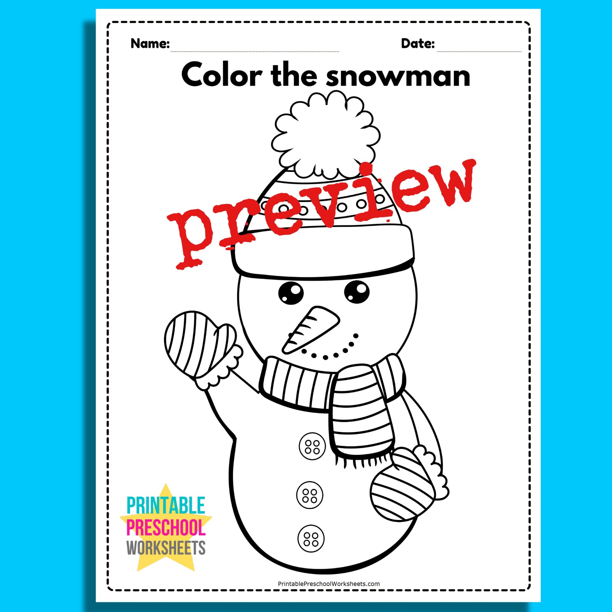 Winter Clothes | Build a Snowman | Coloring - Cutting - Tracing ...