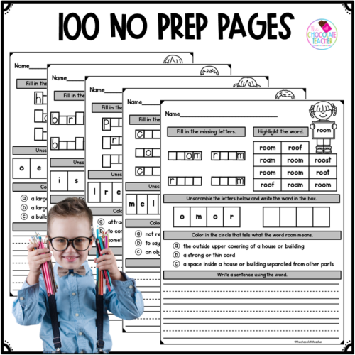 Sight Word Practice - Fry Words 301-400 - No Prep Worksheets | Made By ...