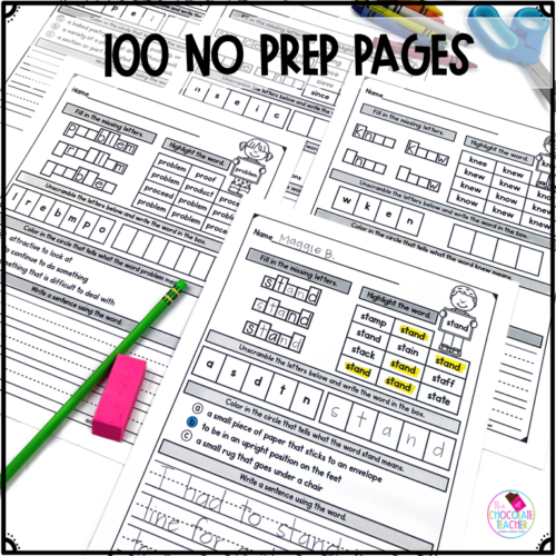 Sight Word Practice - Fry Words 301-400 - No Prep Worksheets - Made By ...