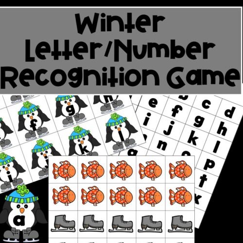 Lowercase Letter and Teen Number Recognition 1-20 Centers for Winter ...