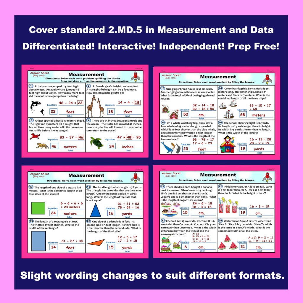 2nd Grade Math Measurement 2.MD.5 | Made By Teachers
