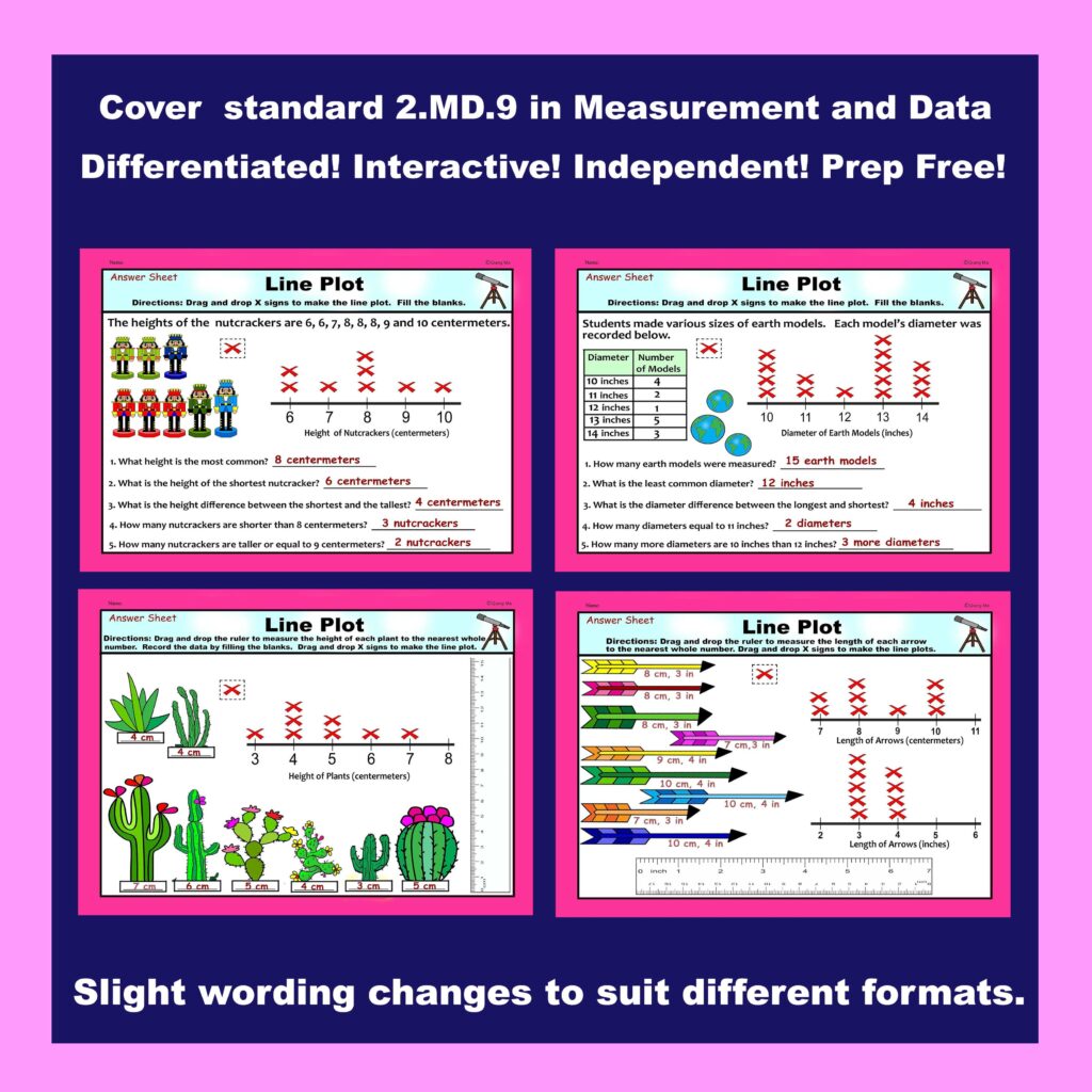2nd Grade Math Line Plot 2.MD.9 | Made By Teachers