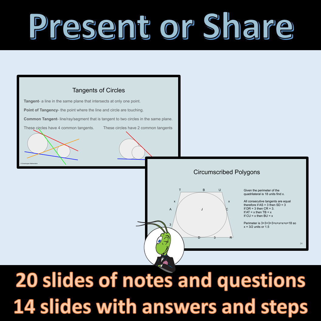 Circle Properties Geometry Google Slide Notes and Pictures Digital ...