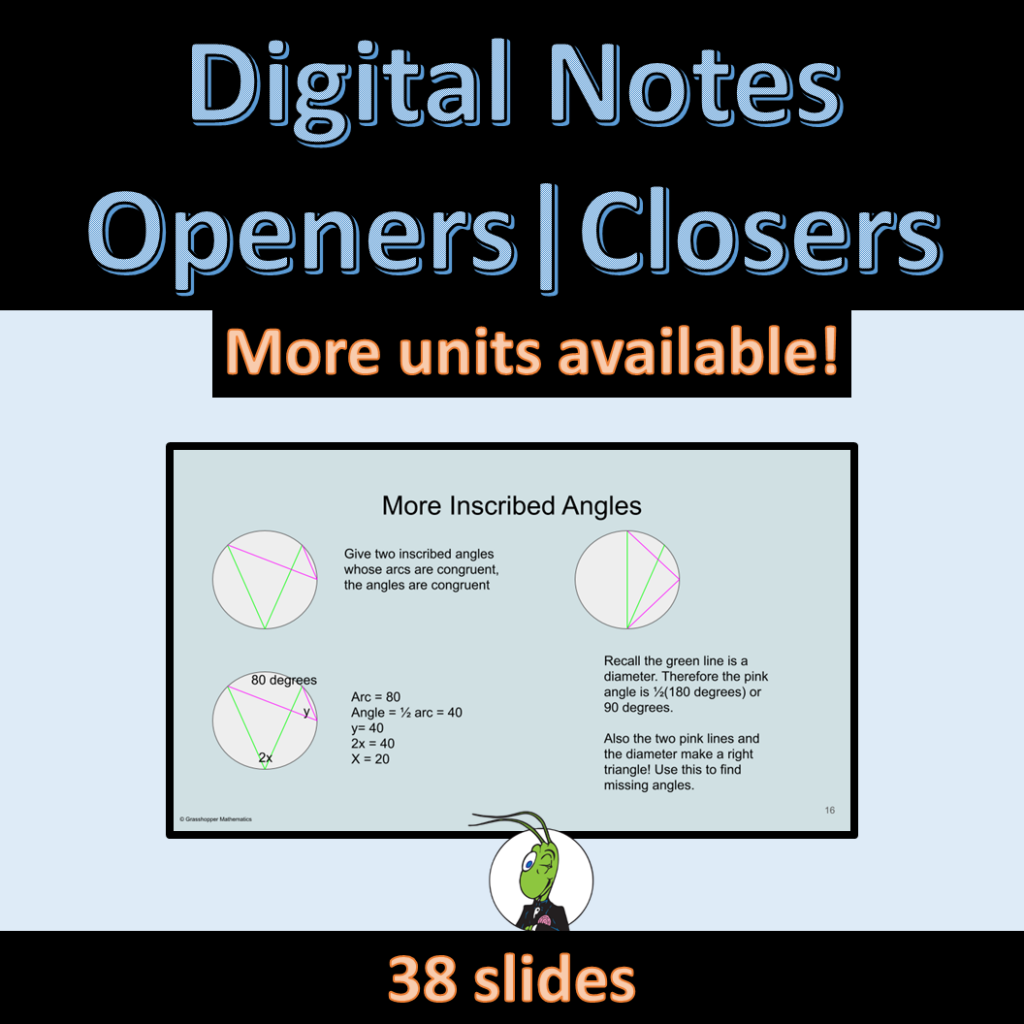 Circle Properties Geometry Google Slide Notes and Pictures Digital ...
