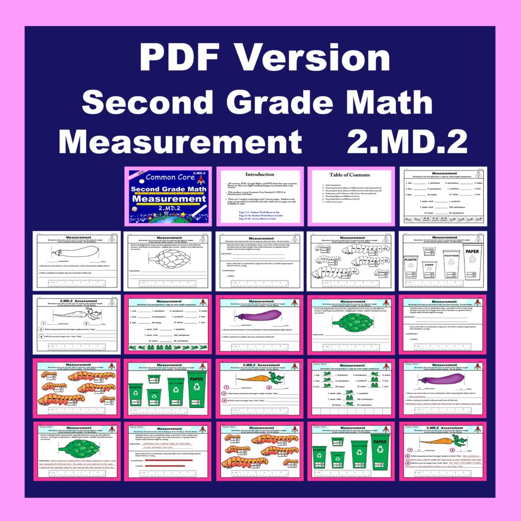 2nd Grade Math Measurement and Data Bundle 2.MD.1-10 | Made By Teachers
