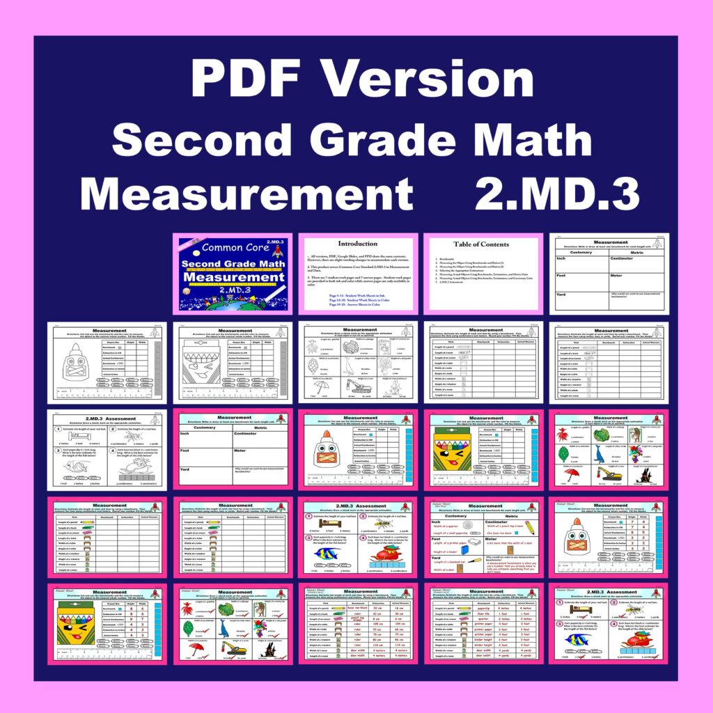2nd Grade Math Measurement and Data Bundle 2.MD.1-10 | Made By Teachers
