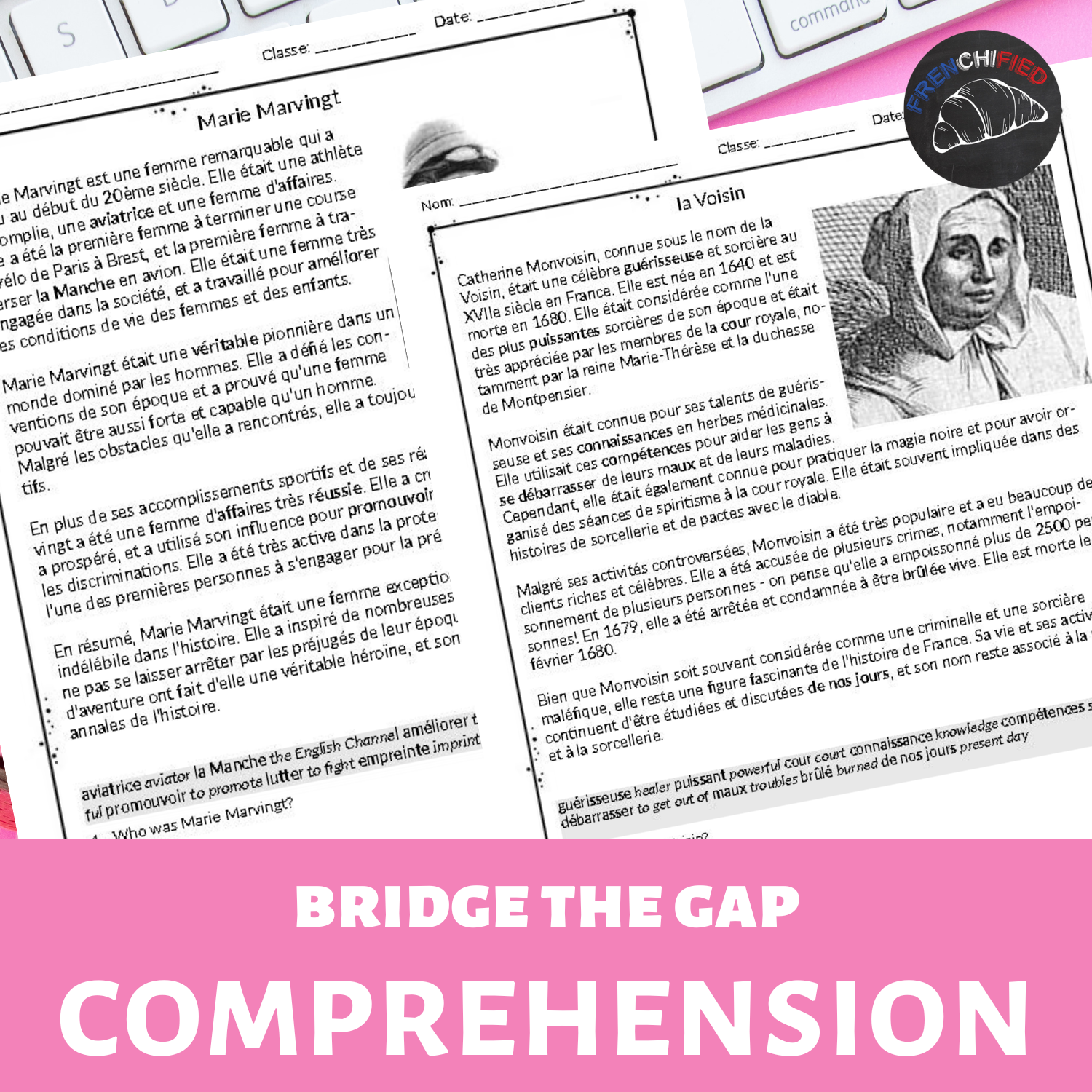 Short French reading passages - Women's Biographies | Made By Teachers