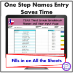 TEKS Teacher Gradebook | Third Grade |Google Sheets (TM) | Made By Teachers